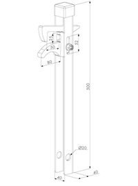 Gate hold-back catch varmgalvaniseret